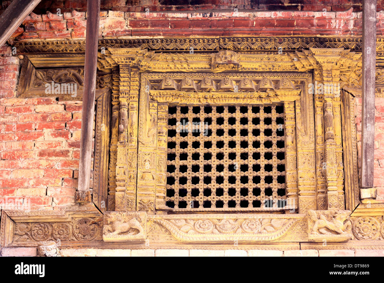 Wooden lattice window-Royal Palace. Bhaktapur-Nepal. 0242 Stock Photo ...