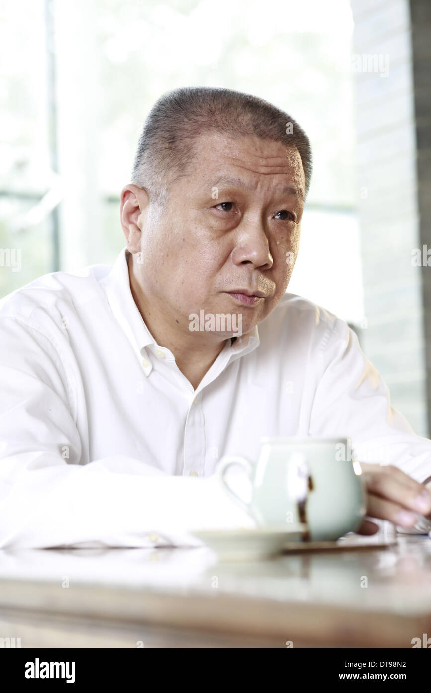 Antiquer and TV star Ma Weidu during an interview at his Guanfu Museum ...