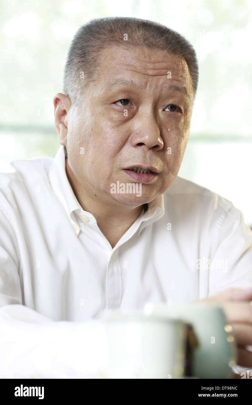 Antiquer and TV star Ma Weidu during an interview at his Guanfu Museum ...