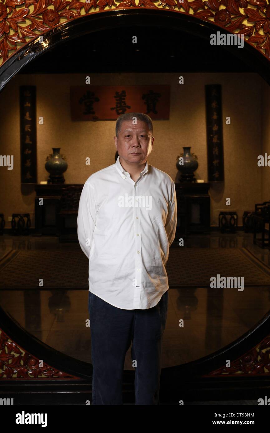 Antiquer and TV star Ma Weidu during an interview at his Guanfu Museum ...