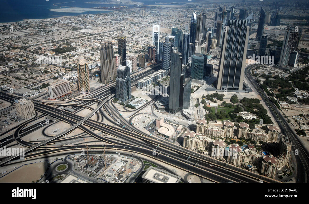 Aerial view of Dubai in the united arab emirates Stock Photo - Alamy