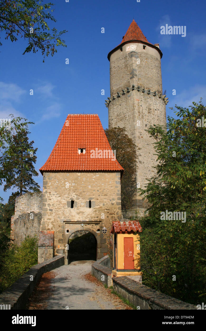 Zvikov castle gatehouse and tower in South Bohemia, Czech Republic ...