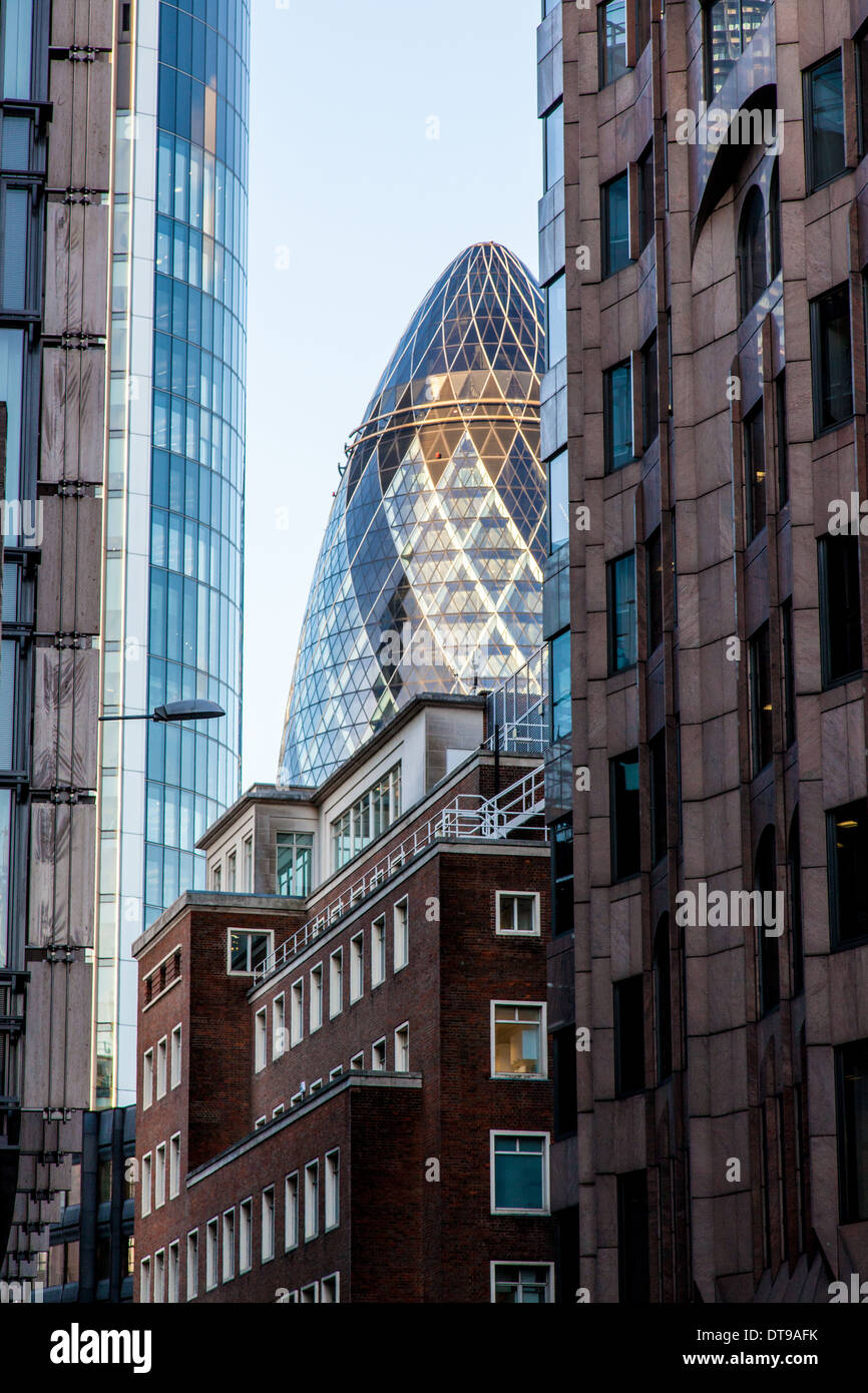The City Of London with the Gherkin London UK Stock Photo - Alamy