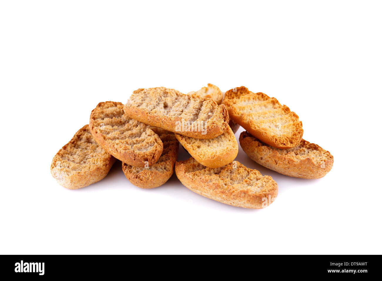 Rusks isolated on white background Stock Photo - Alamy