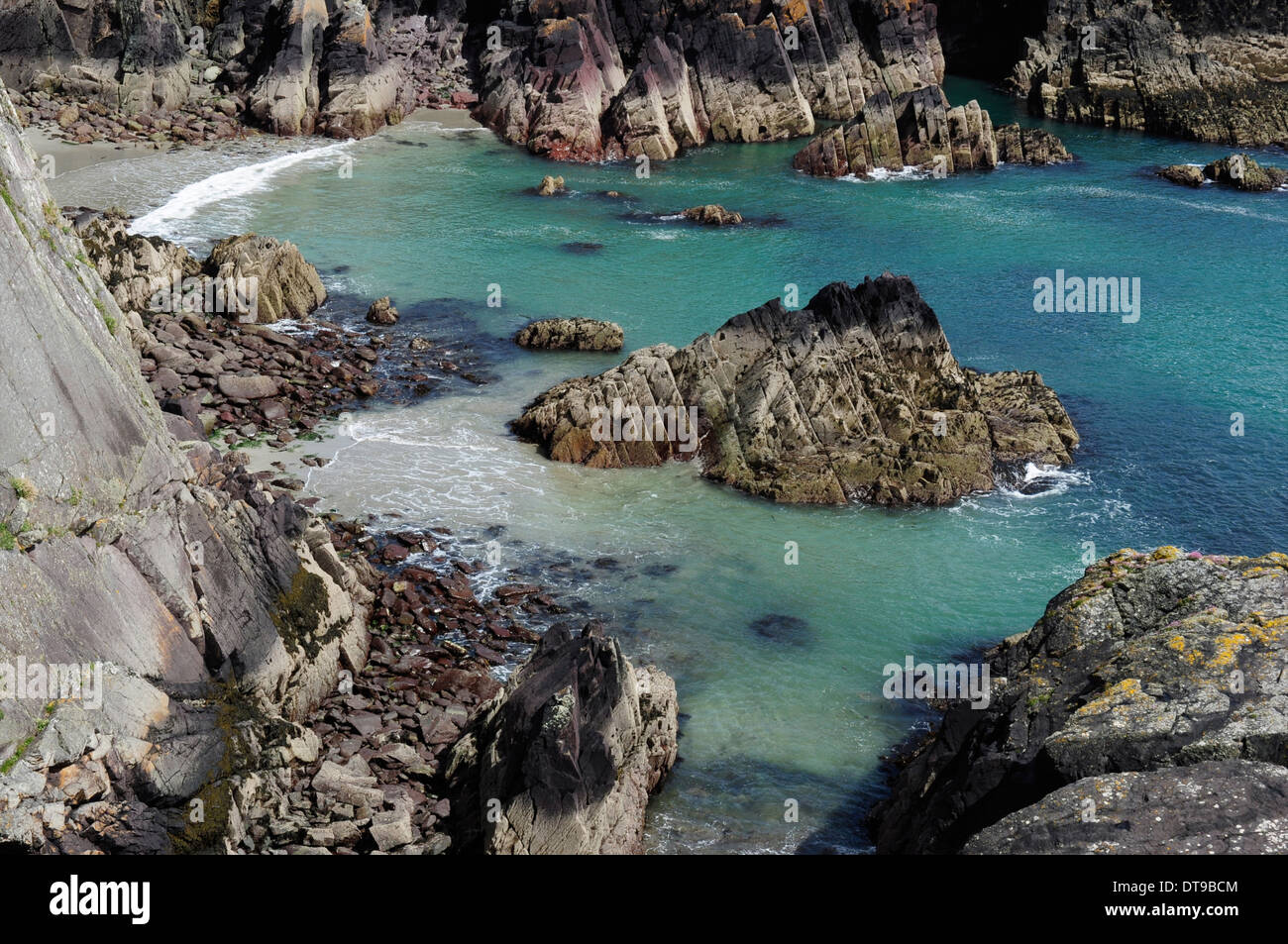 Rugged Welsh coast, Pembrokeshire, Wales, UK Stock Photo - Alamy