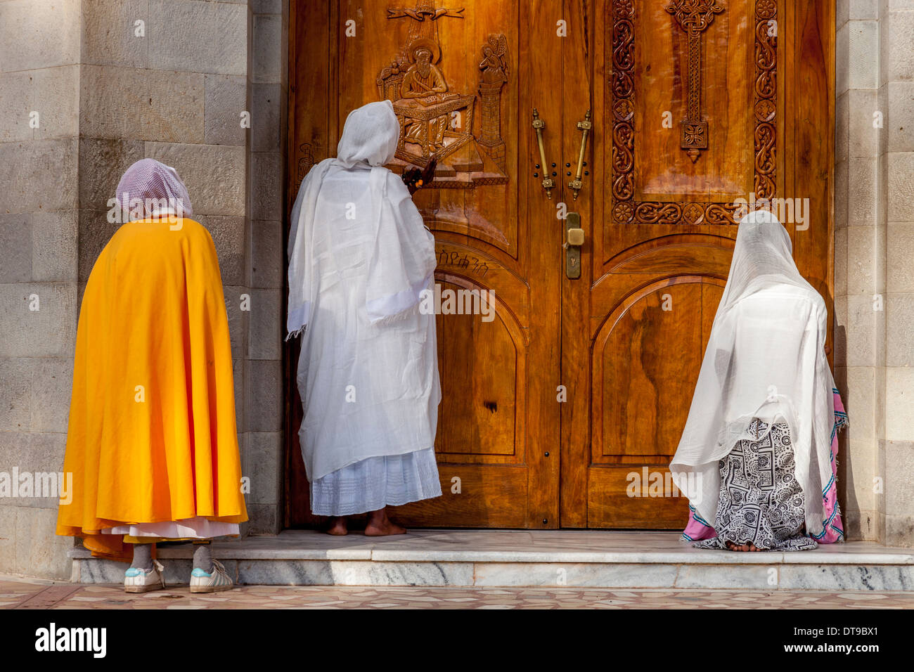 Devout Women Praying At The Doors Of St Gabriel Church, Christmas ...