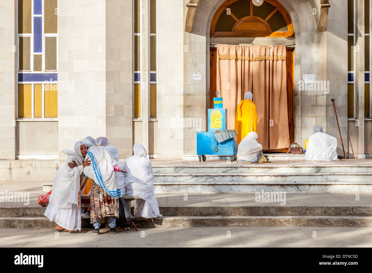 Devout Women Praying At The Doors Of St Gabriel Church, Christmas ...