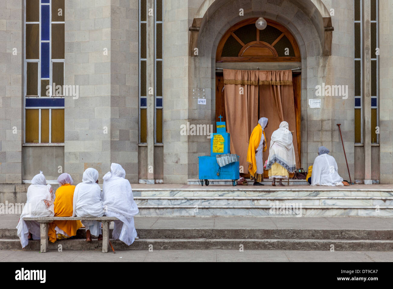 Devout Women Praying At The Doors Of St Gabriel Church, Christmas ...