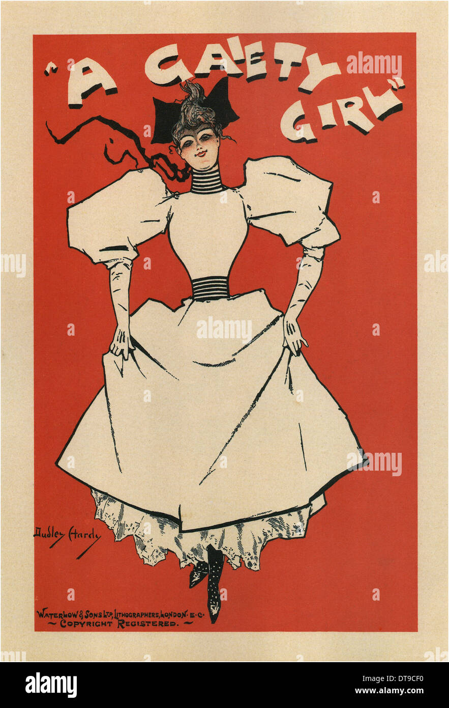 Poster for the musical comedy A Gaiety Girl by Sidney Jones, 1895 ...