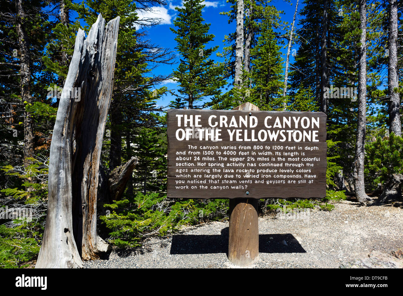 Sign at Grand View on North Rim overlooking the Grand Canyon of the ...