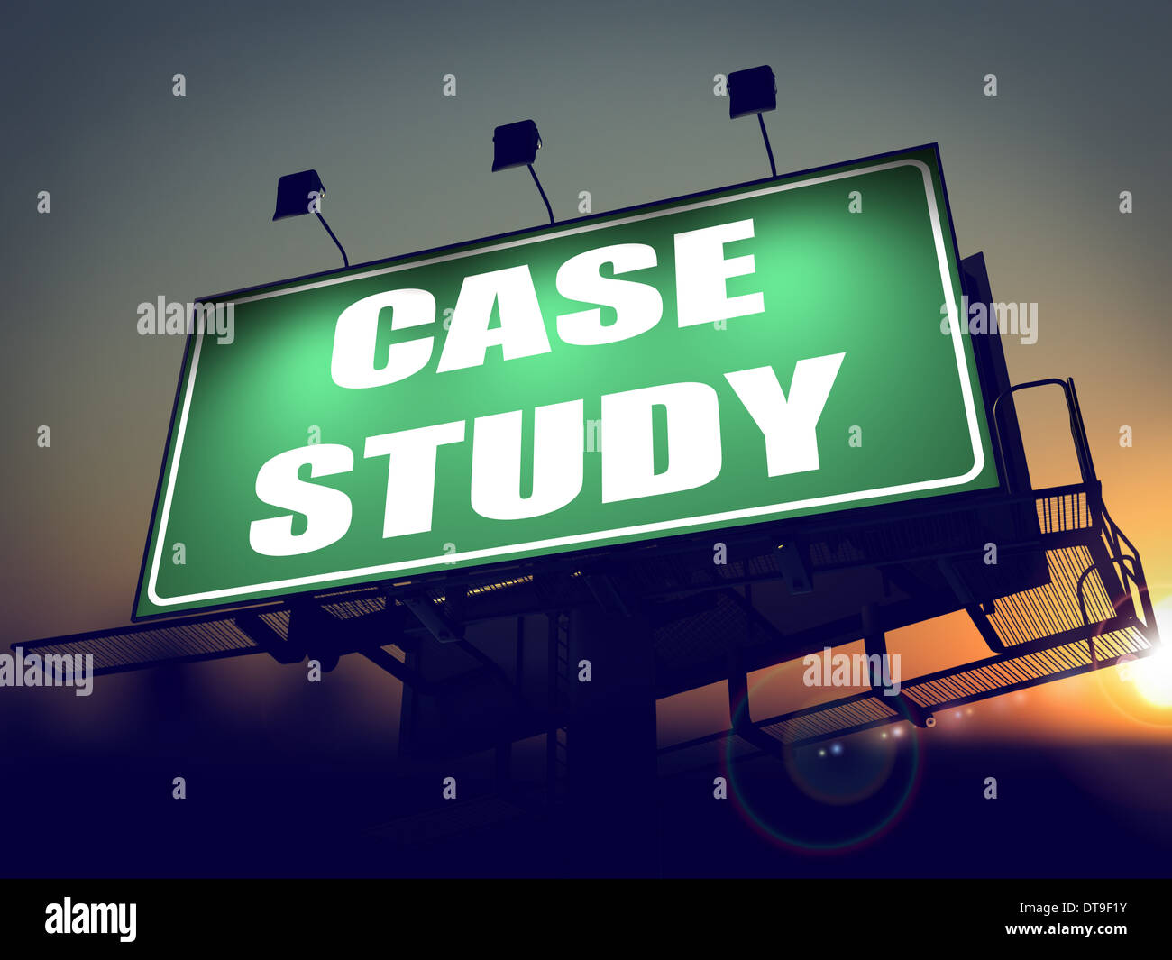 Case Study - Billboard on the Sunrise Background Stock Photo - Alamy