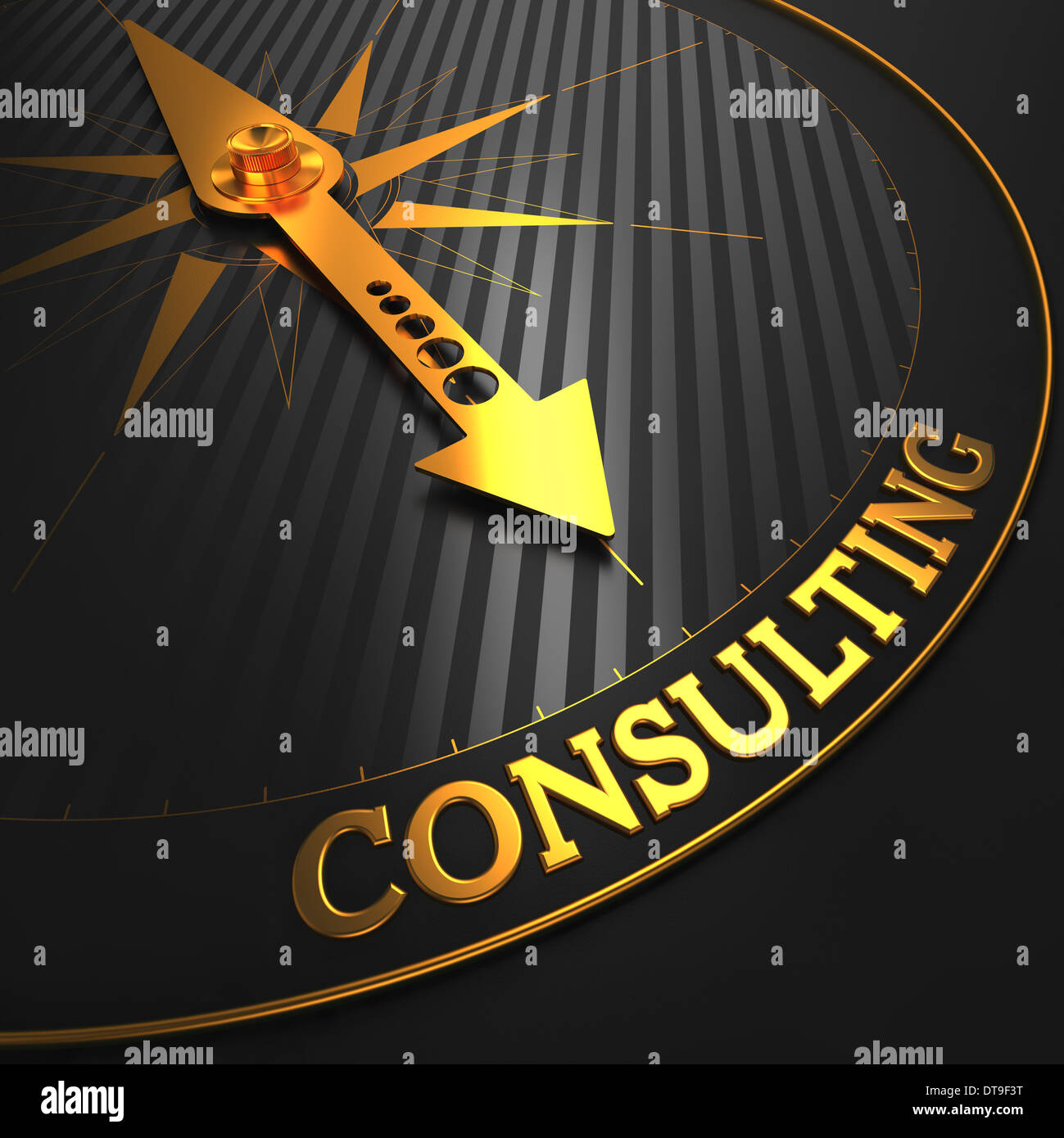 Consulting on Golden Compass Stock Photo - Alamy