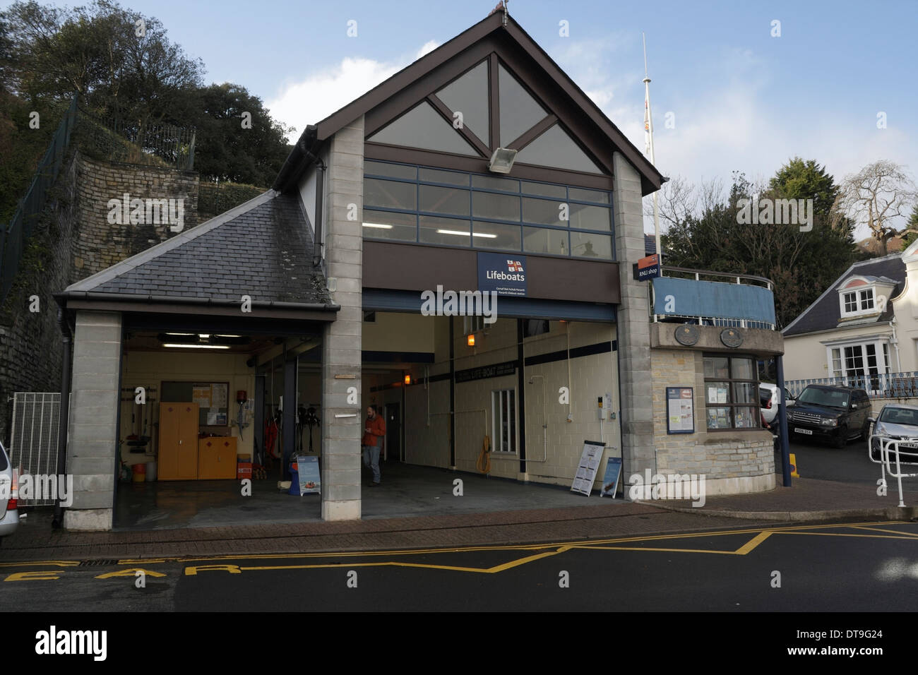 The RNLI Lifeboat station at Penarth Wales UK Welsh coast coastline ...