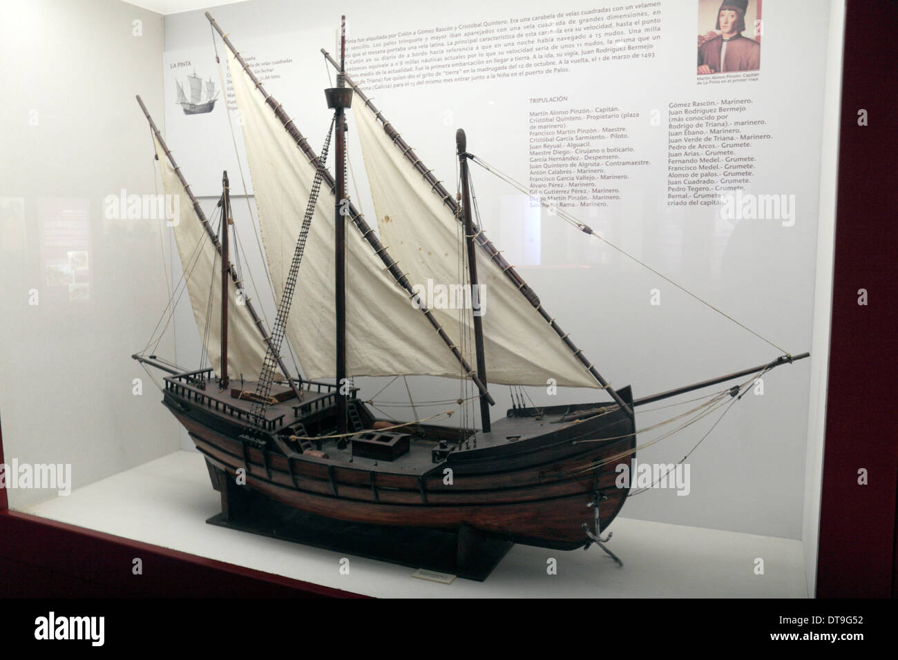 Model of the Pinta ship, at the Wharf of the Caravels (Muelle de las ...