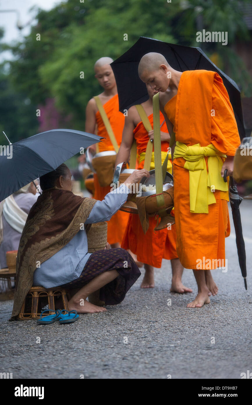Monk with alms hi-res stock photography and images - Alamy