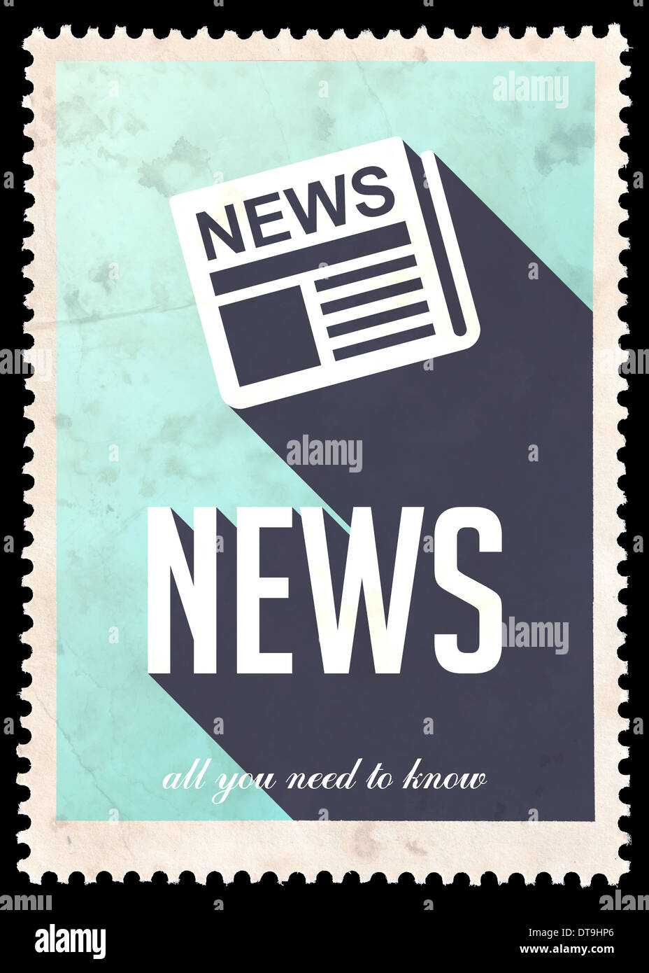 News on Light Blue in Flat Design Stock Photo - Alamy