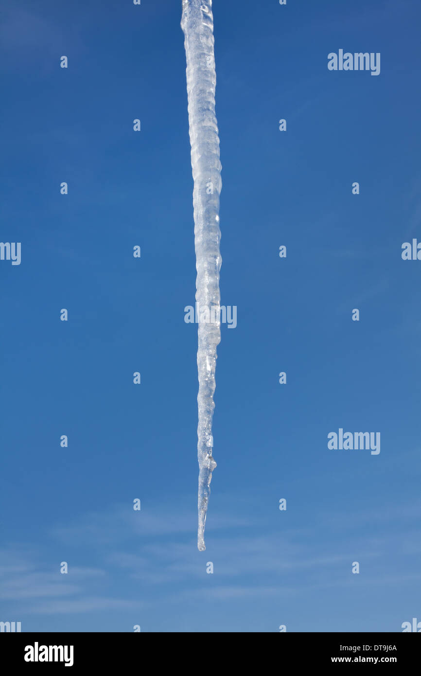 icicles single on sky background Stock Photo - Alamy