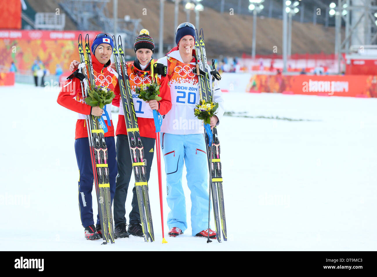 Sochi, Russia. 19th Feb, 2014. Akito Watabe (JPN) Nordic Combined ...