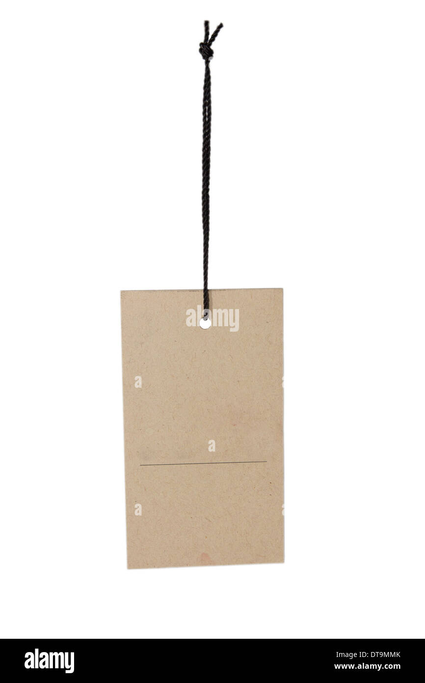 Blank price tag brown on white background with soft shadow Stock Photo ...