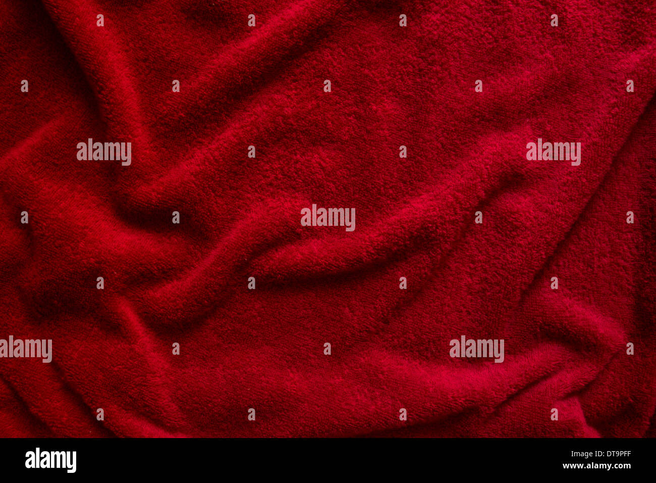 A red towel with Wrinkled Stock Photo - Alamy