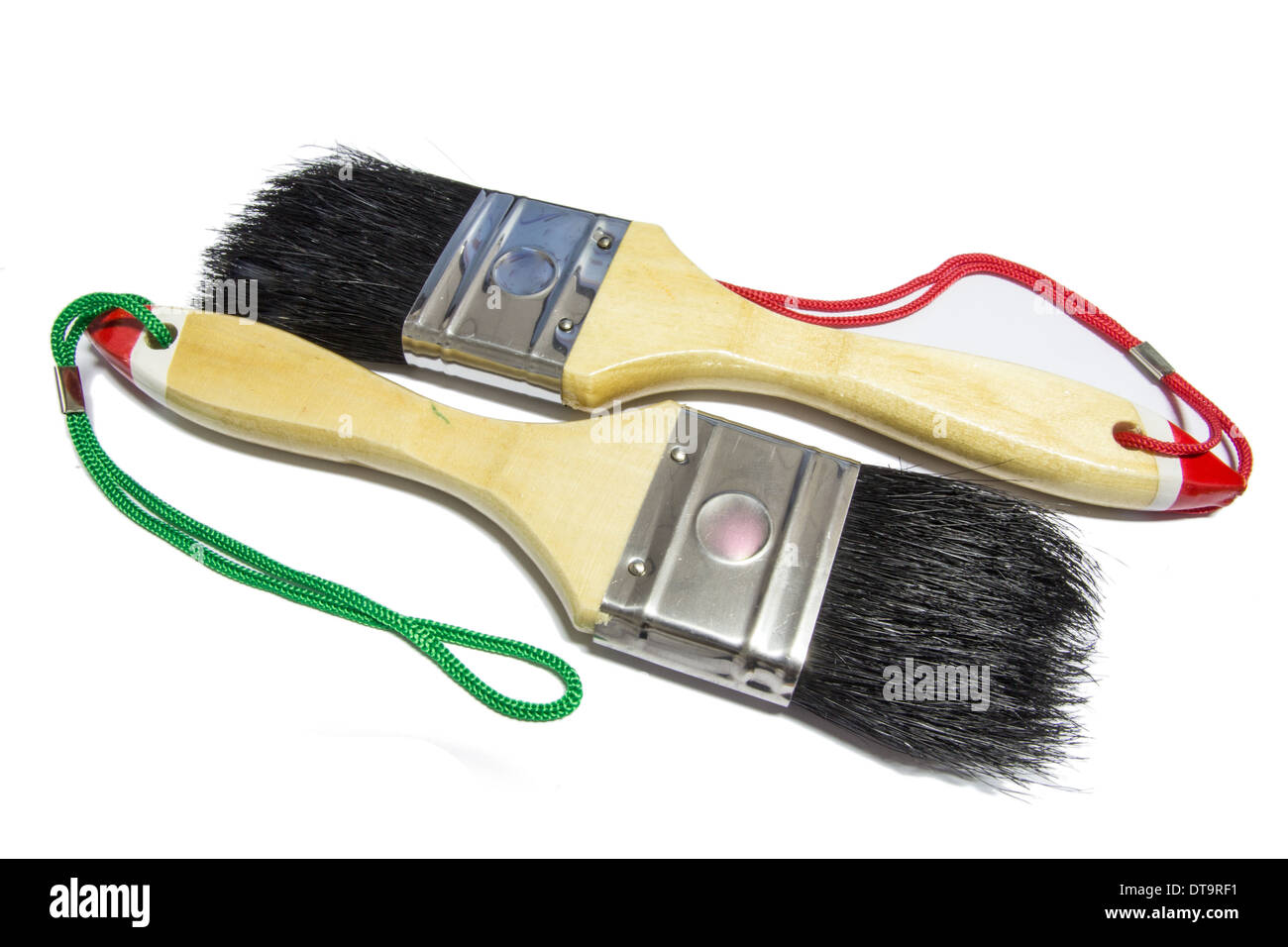 two Paint Brush on white background Stock Photo - Alamy