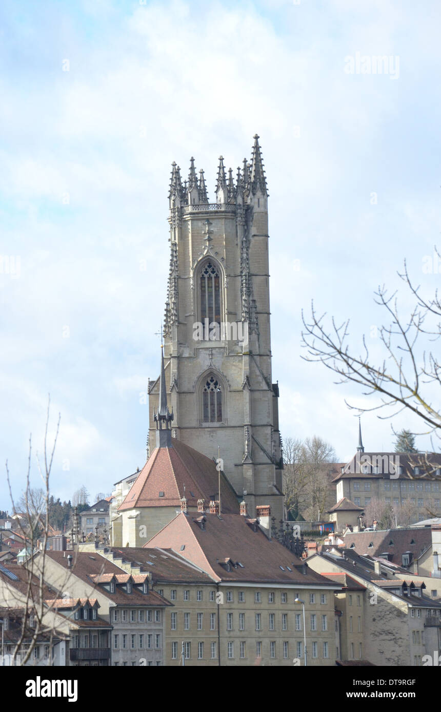 Medieval cathedral tower Stock Photo - Alamy