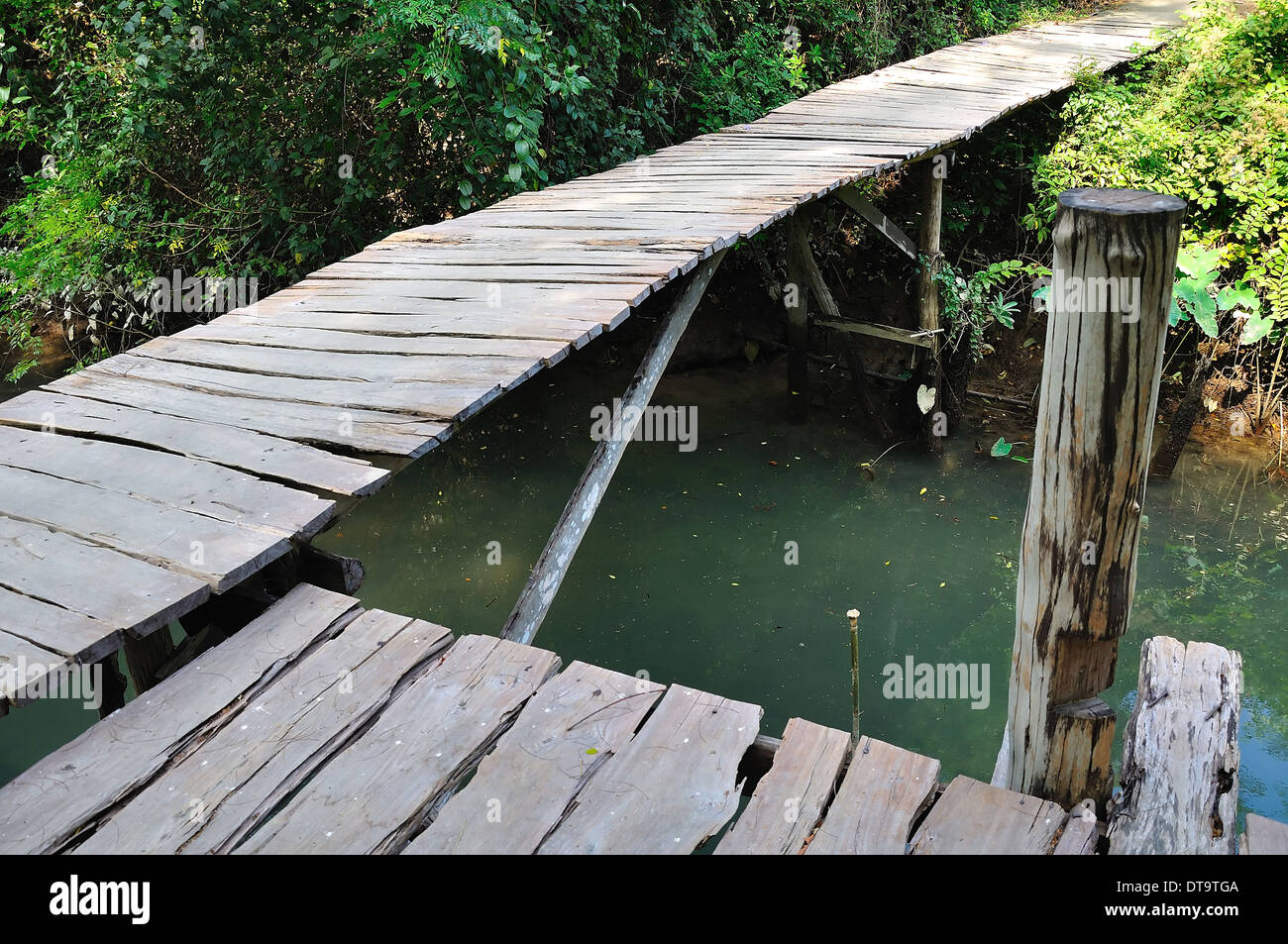 Peaceful river wooden bridge hi-res stock photography and images - Alamy