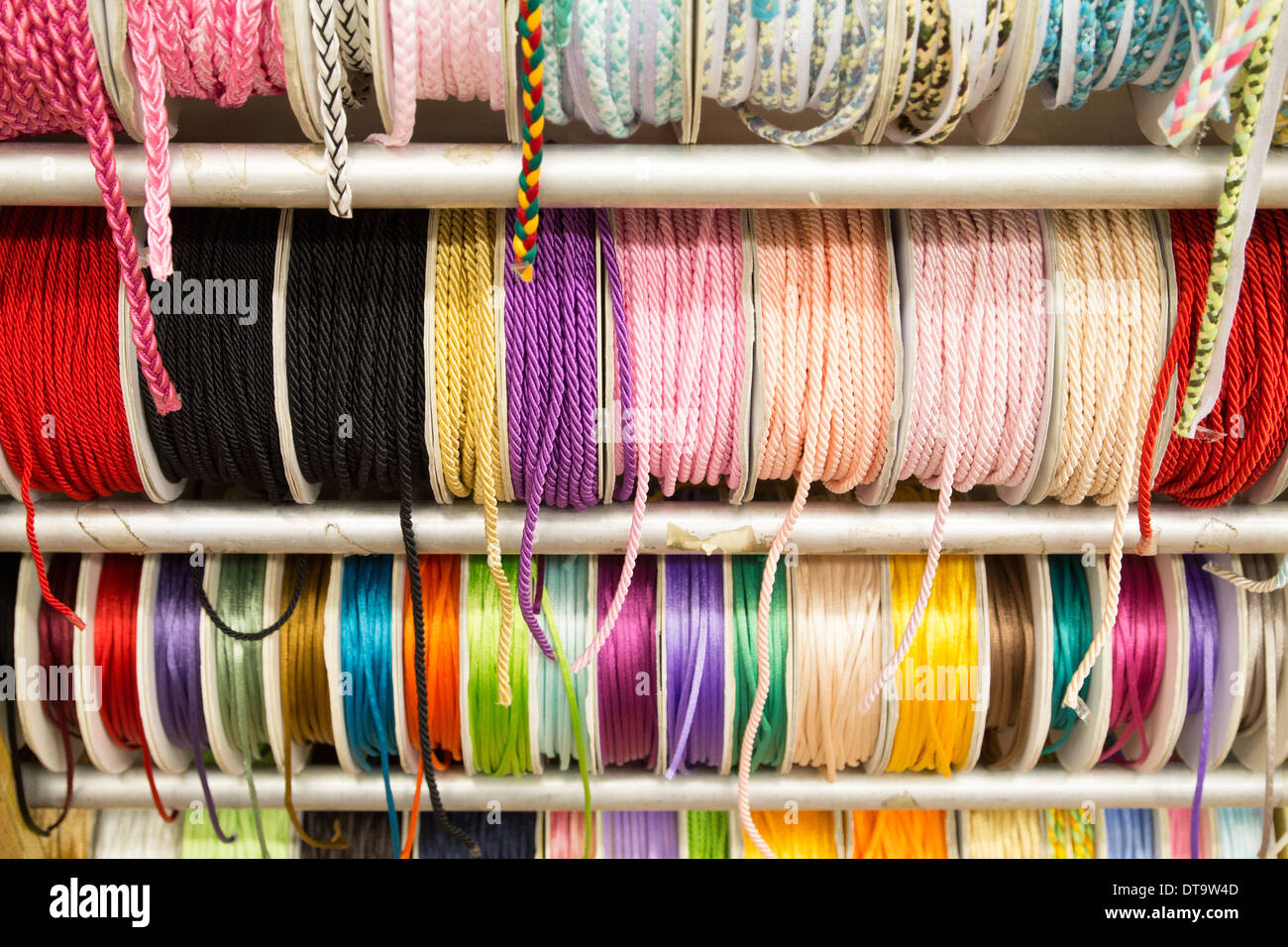 Many ribbon for packing gifts Stock Photo - Alamy