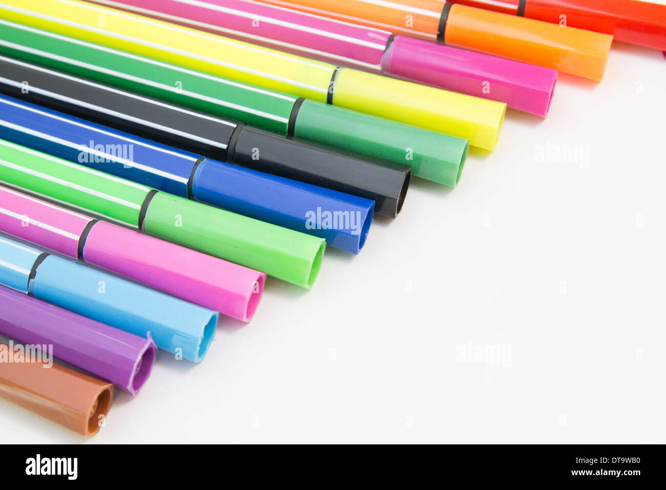Set of felt-tip pens of different colors Stock Photo - Alamy