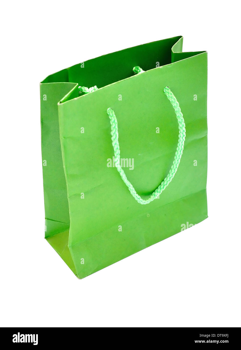 Green paper bag isolated with clipping paths Stock Photo - Alamy