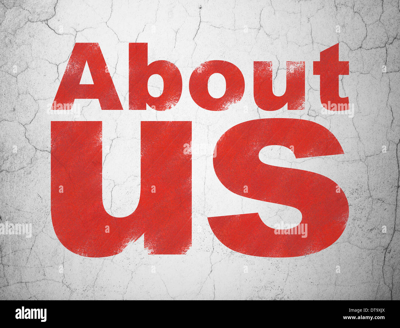Advertising concept: About Us on wall background Stock Photo - Alamy