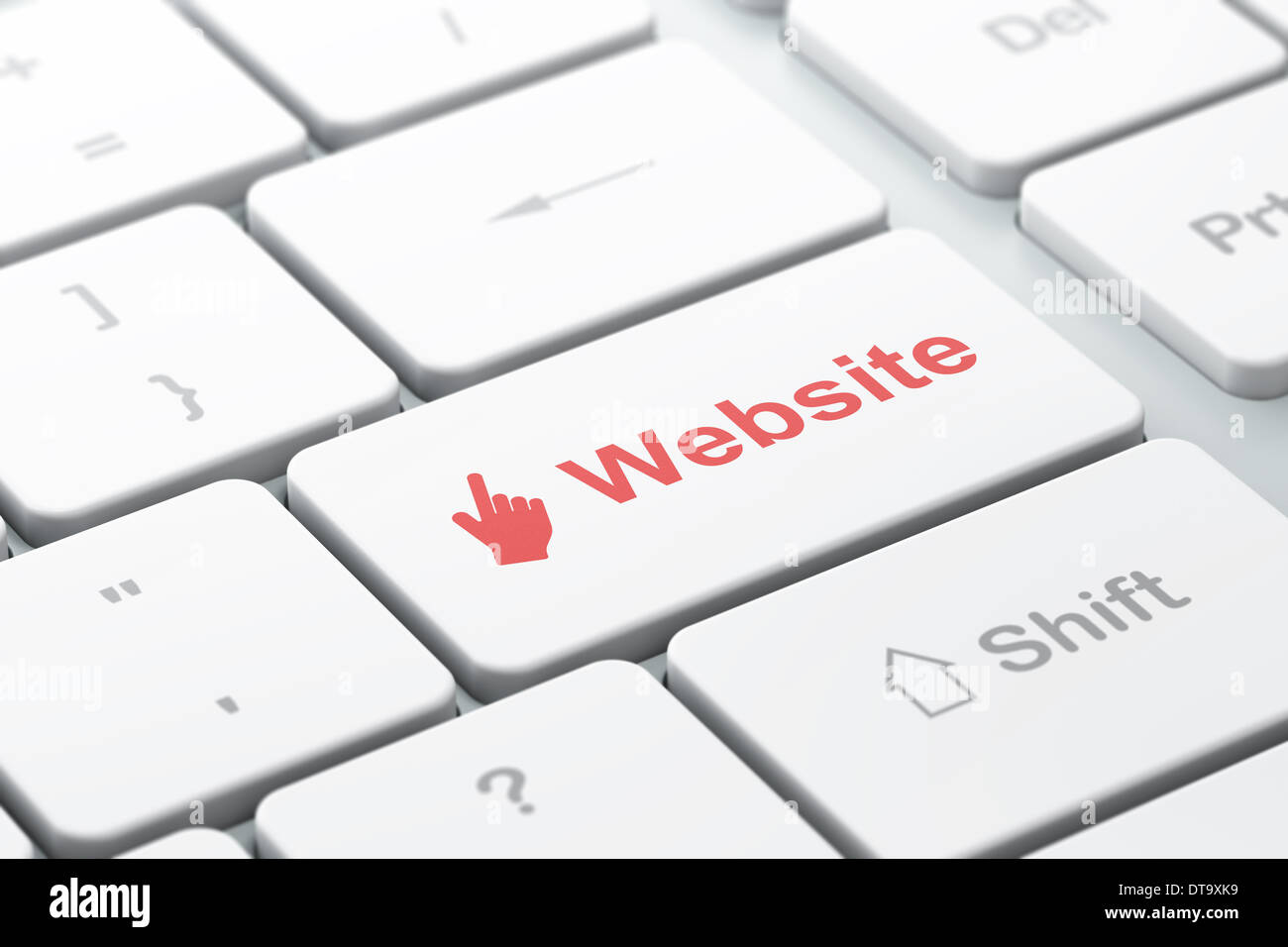 Web development concept: Mouse Cursor and Website on keyboard Stock ...