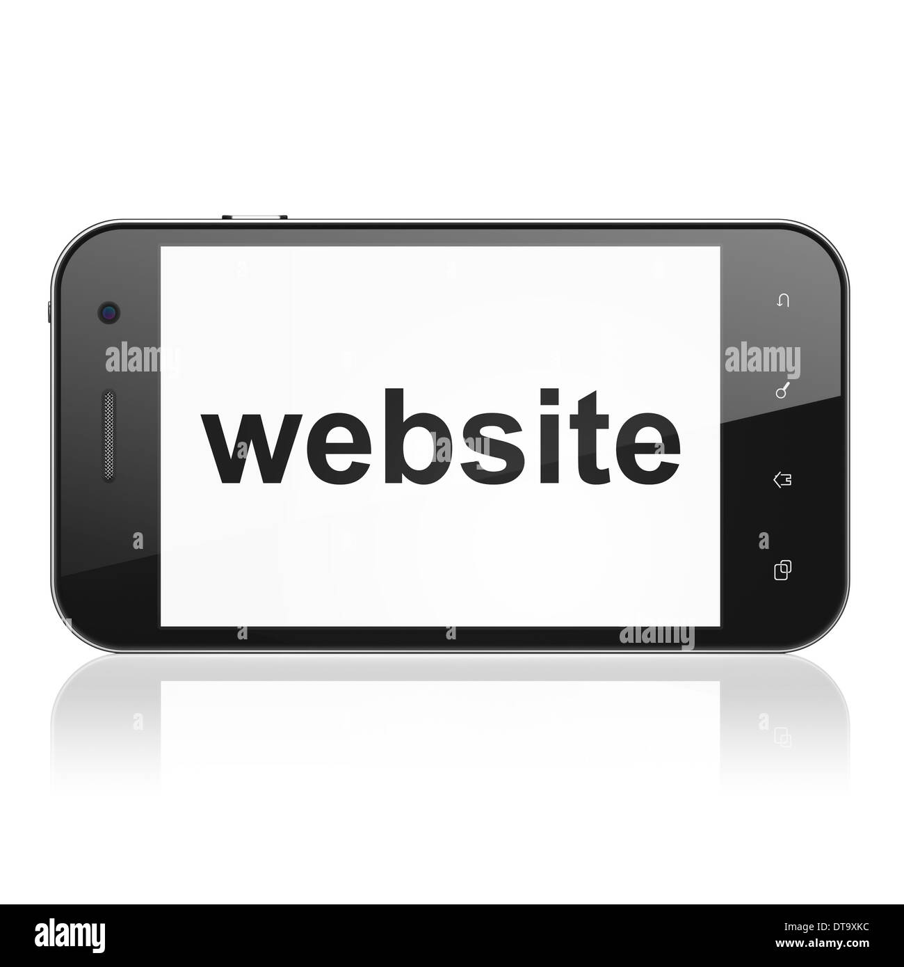 Web development concept: Website on smartphone Stock Photo - Alamy
