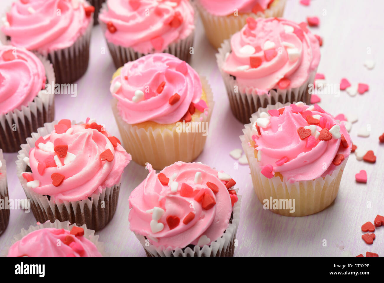 Valentines Day Cupcakes Stock Photo - Alamy