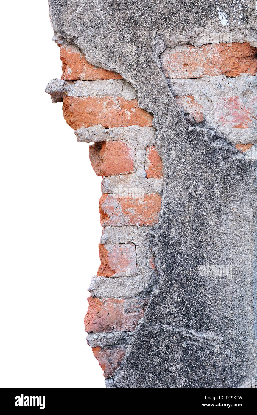 Brick wall isolated with clipping path Stock Photo - Alamy