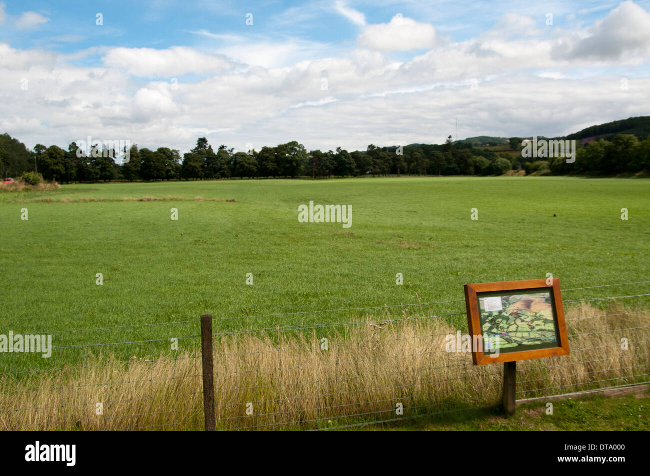Display sign for battle of Philiphaugh battlefield Stock Photo - Alamy