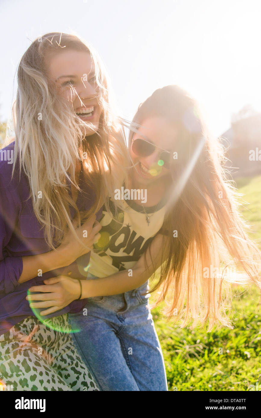 Two women laughing hi-res stock photography and images - Alamy