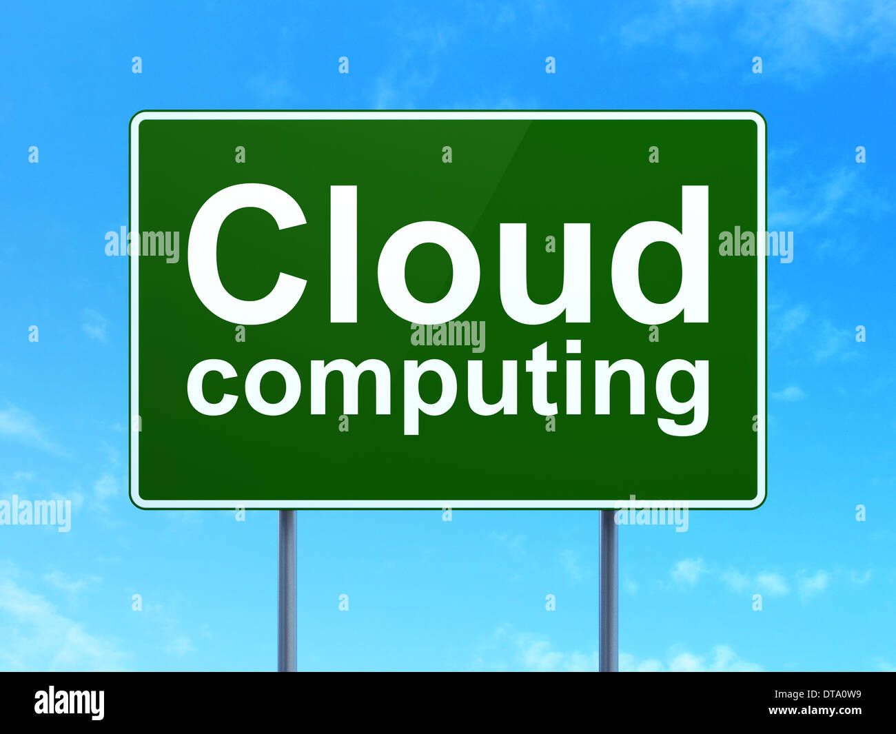Networking concept: Cloud Computing on road sign background Stock Photo ...