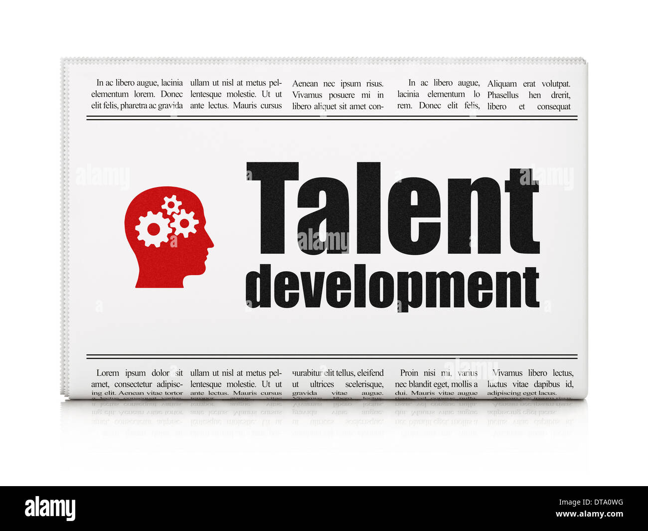 Education concept: newspaper with Talent Development and Head Stock ...