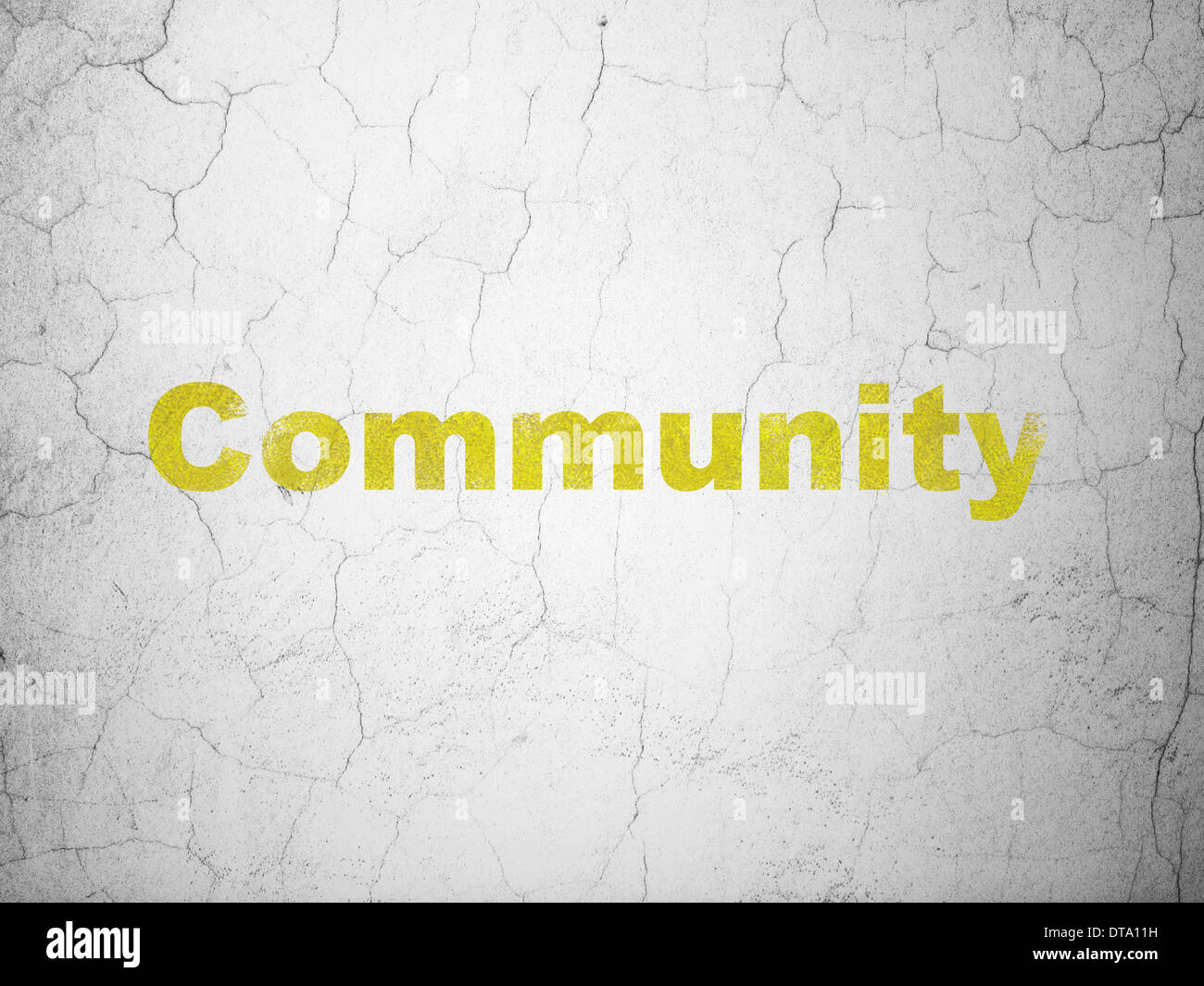 Social network concept: Community on wall background Stock Photo - Alamy