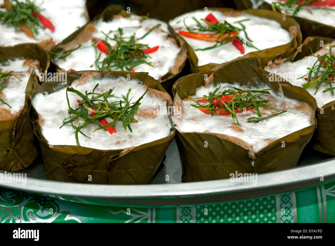 Amok, a traditional Khmer dish with chicken or fish, Battambang ...