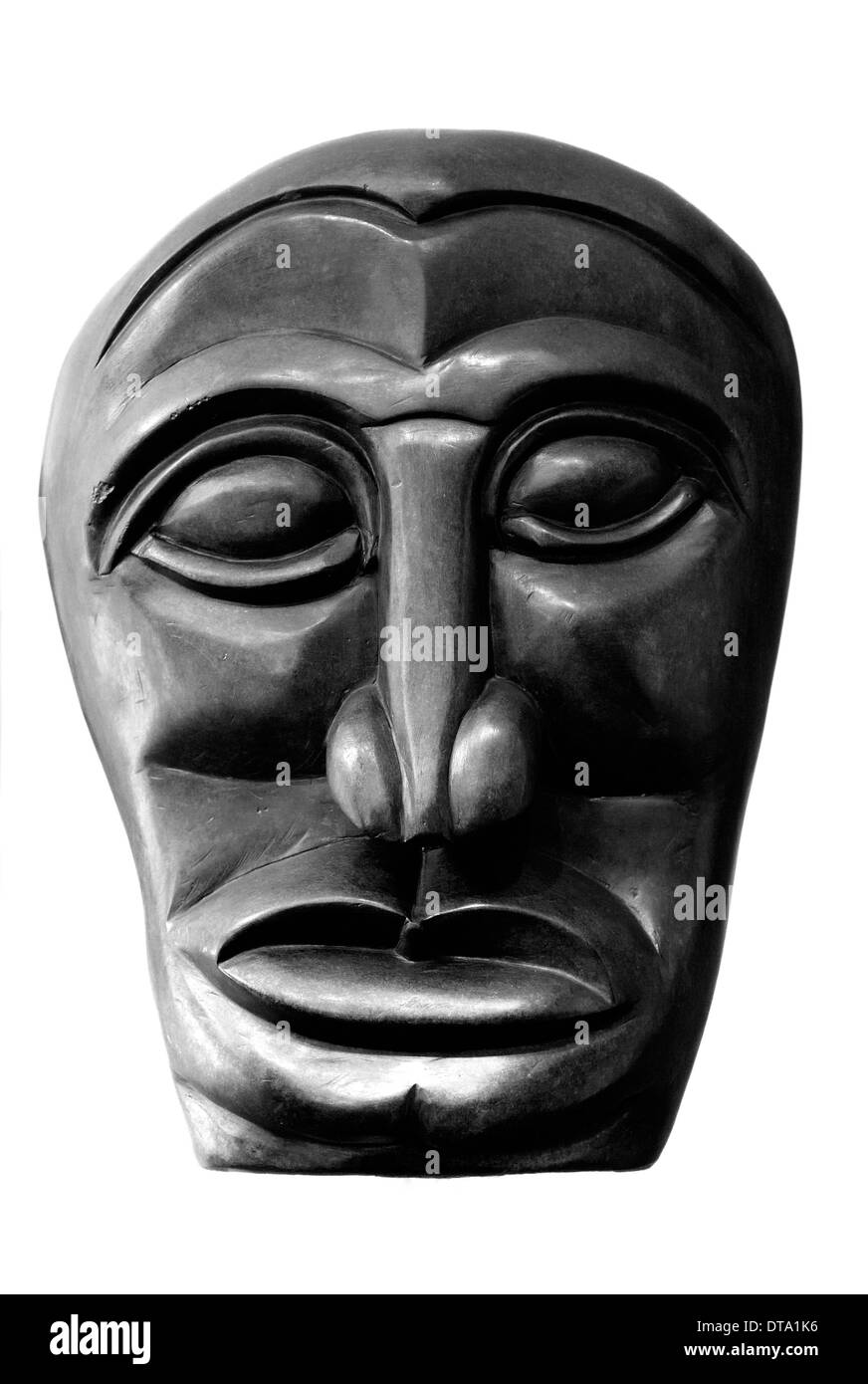 African Art sculptured face Stock Photo - Alamy