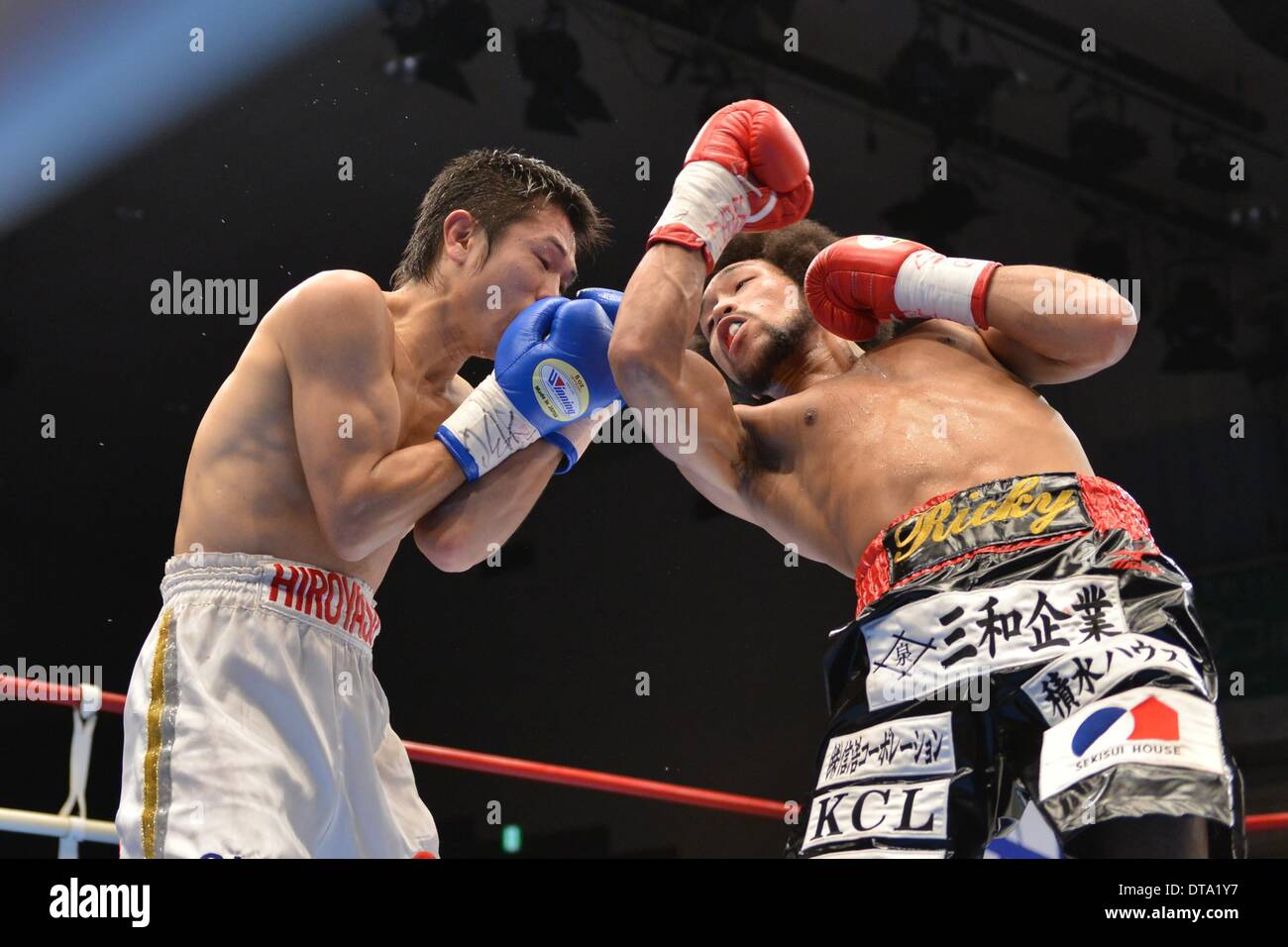 Tokyo, Japan. 10th Feb, 2014. (L-R) Hiroyasu Matsuzaki, Rikki Naito ...