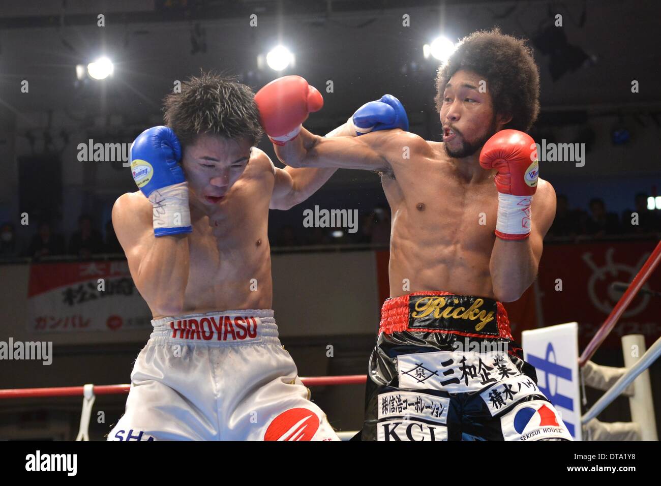 Tokyo, Japan. 10th Feb, 2014. (L-R) Hiroyasu Matsuzaki, Rikki Naito ...