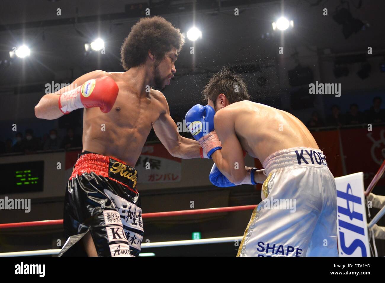 Tokyo, Japan. 10th Feb, 2014. (L-R) Rikki Naito, Hiroyasu Matsuzaki ...
