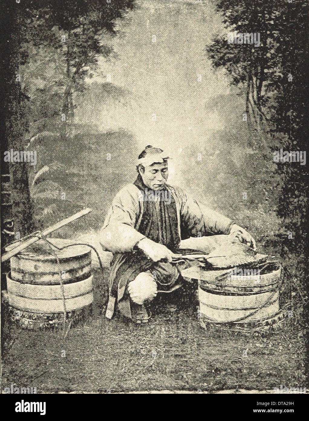 Japanese Fish Merchant - British photography XIX th century Stock Photo ...