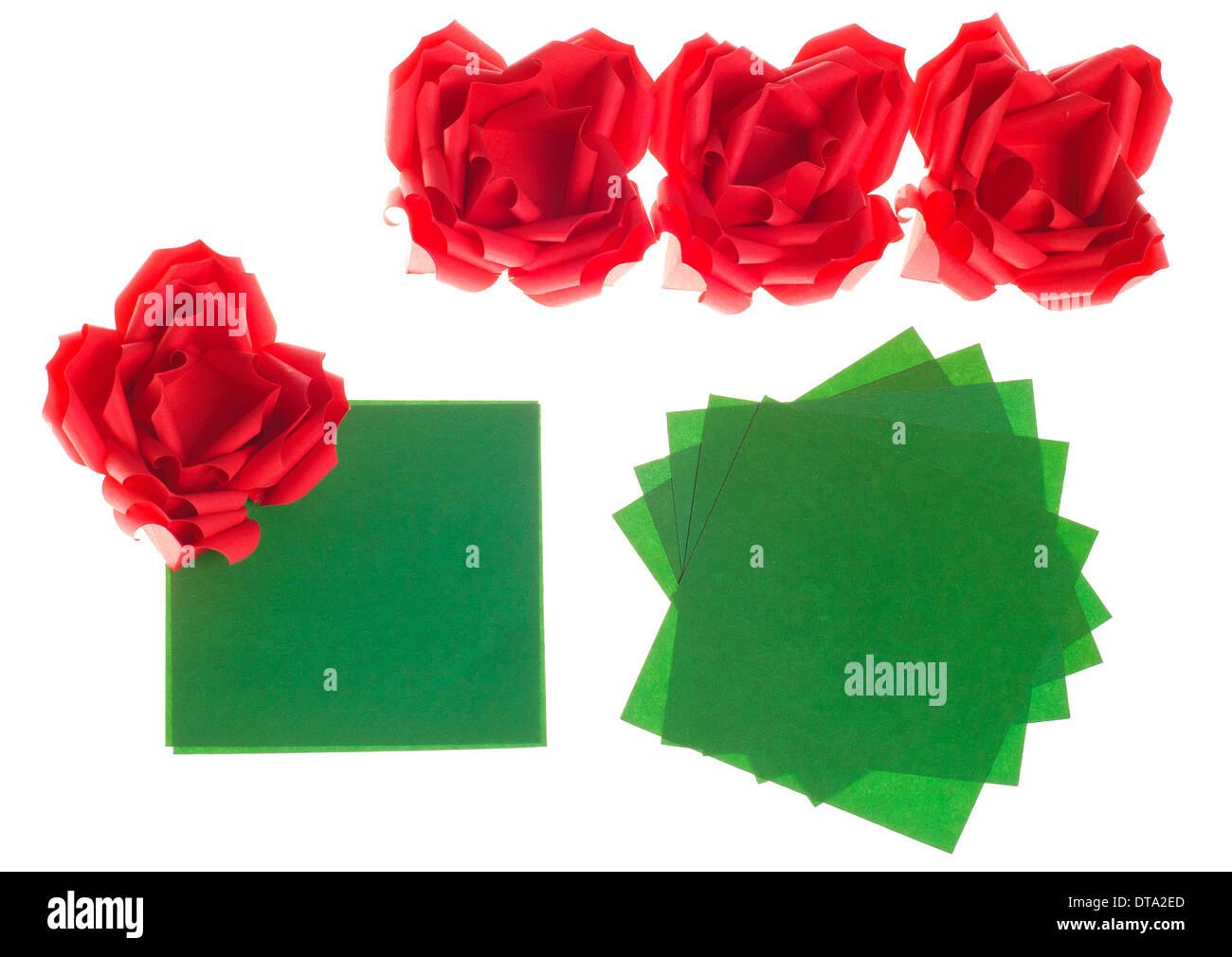 Red flower origami white isolated hi-res stock photography and images ...