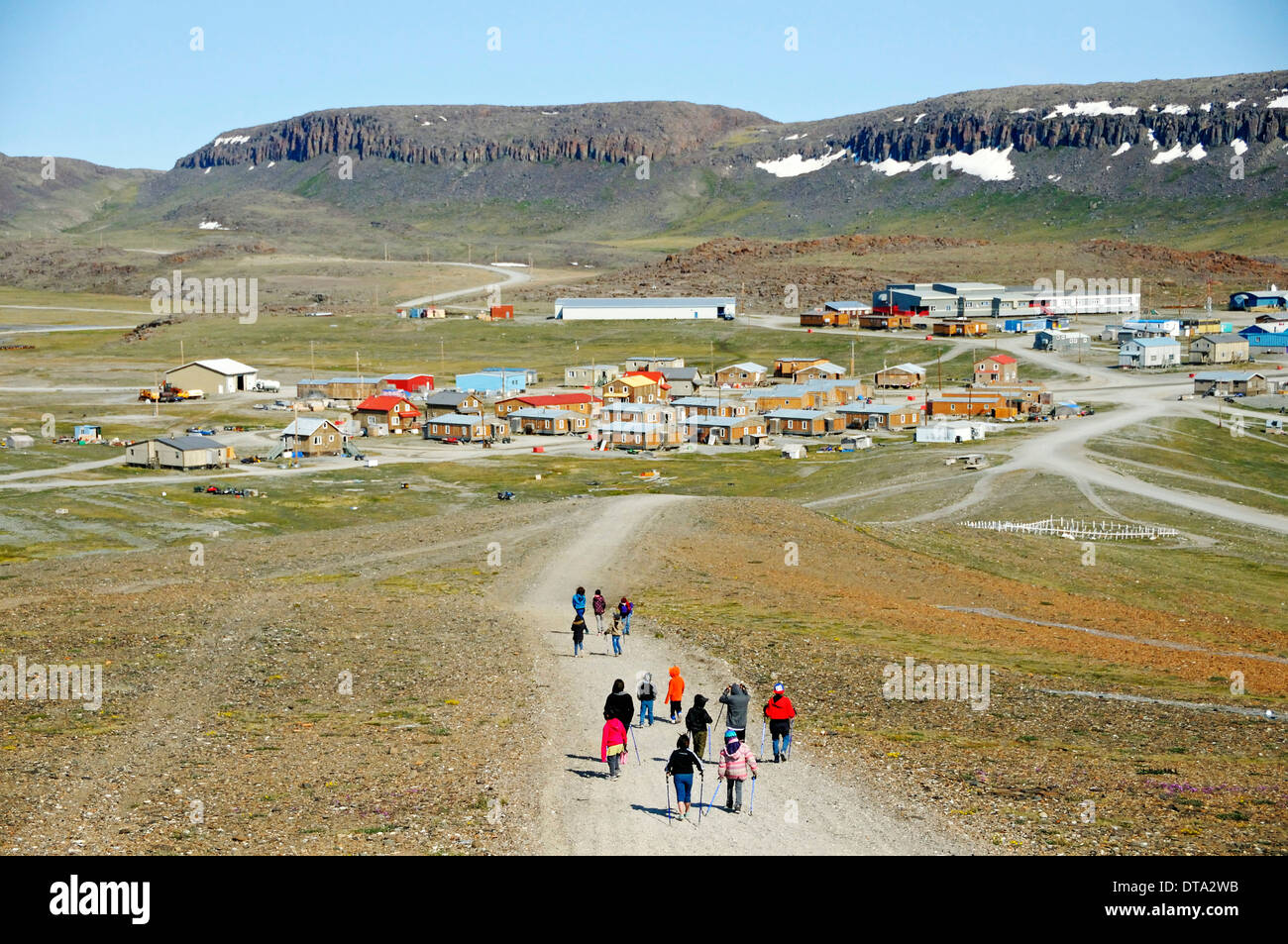 Children in the Inuit village of Ulukhaktok, Victoria Island, formerly ...