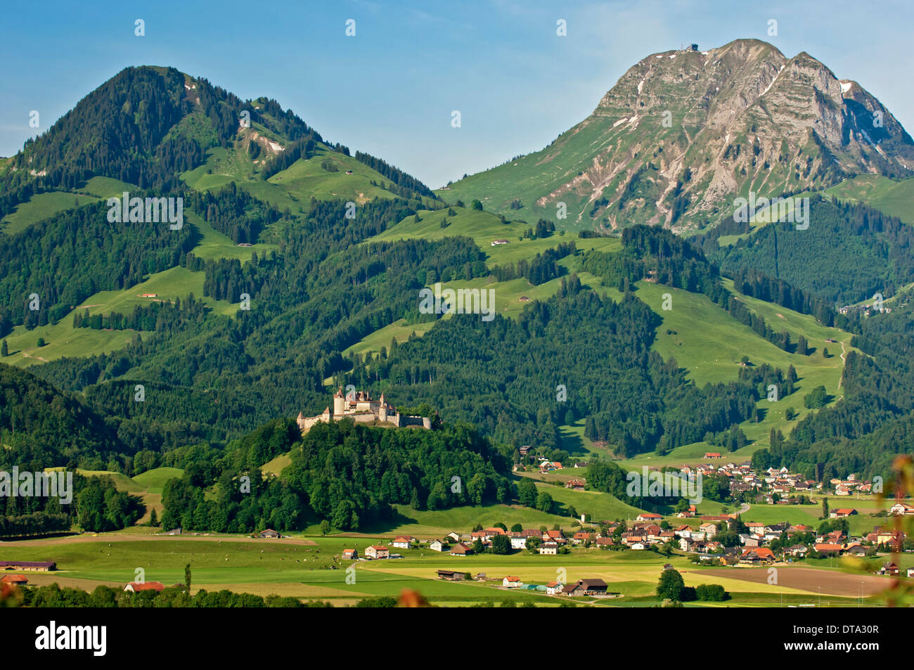 Gruyere castle landscape hi-res stock photography and images - Alamy