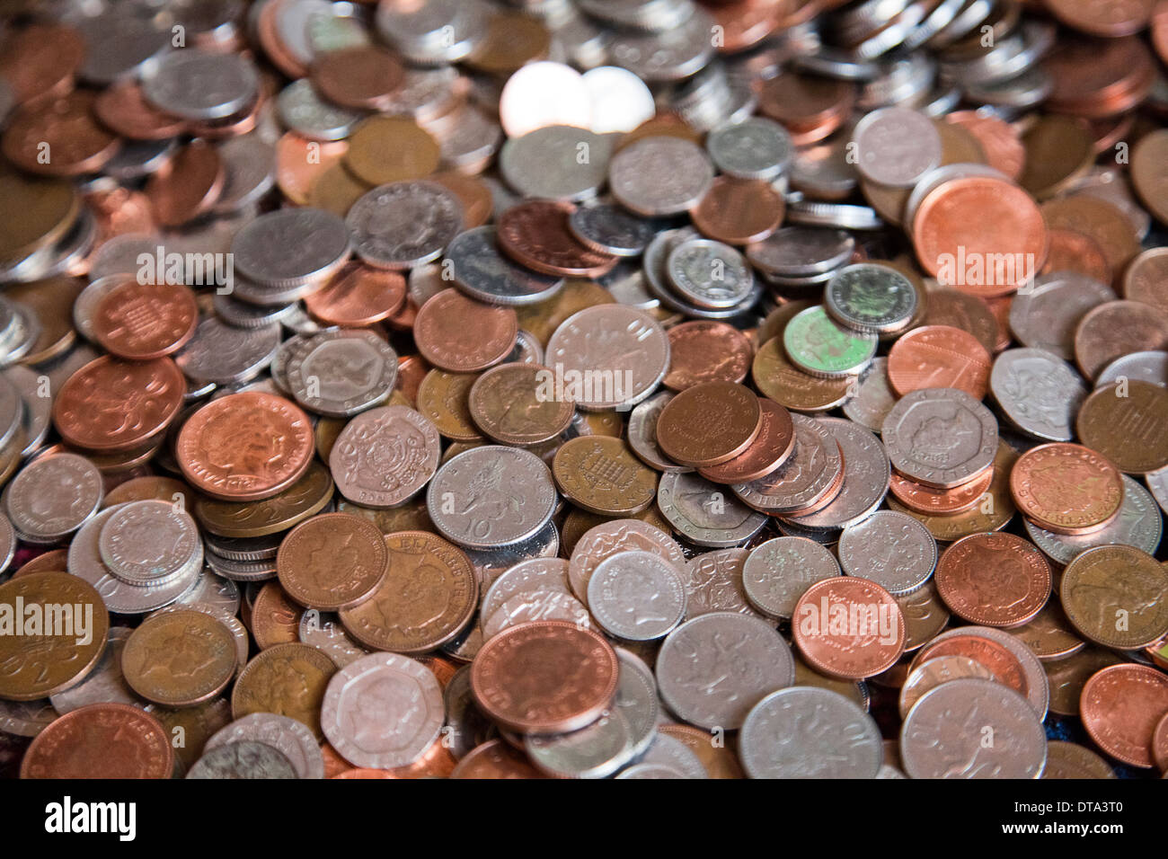 Loose Change Pennies Stock Photo - Alamy